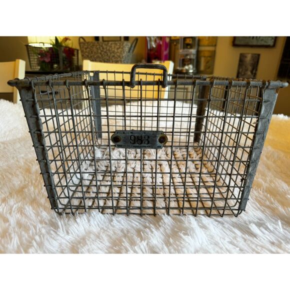 Storage & Organization | Vintage Metal Locker Basket Lyon Metal ...